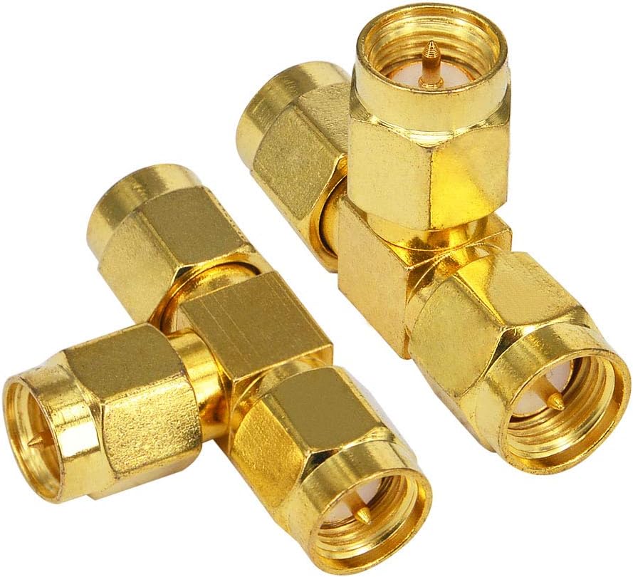 Boobrie RF Coax Adapter SMA Male to Dual SMA Male Triple T-Type ...