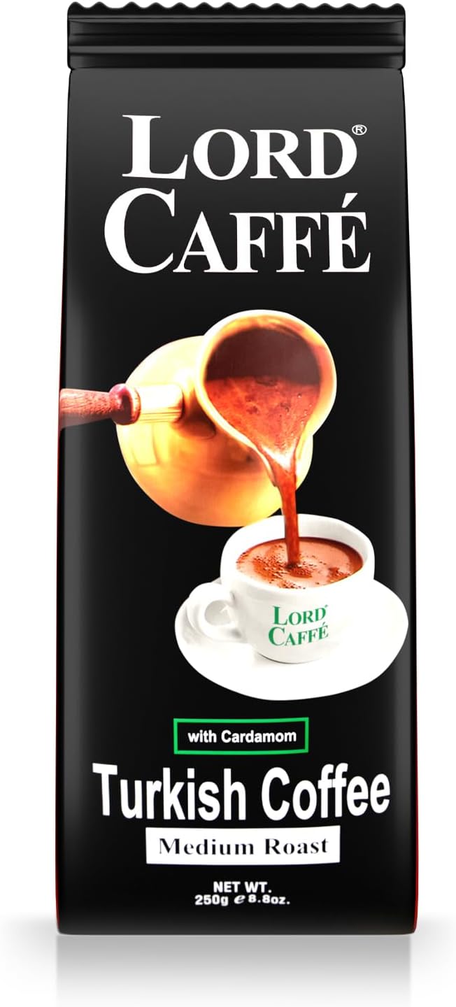 Lord Caffe Turkish Coffee with Cardamom - 250 gm: Buy Online at Best ...