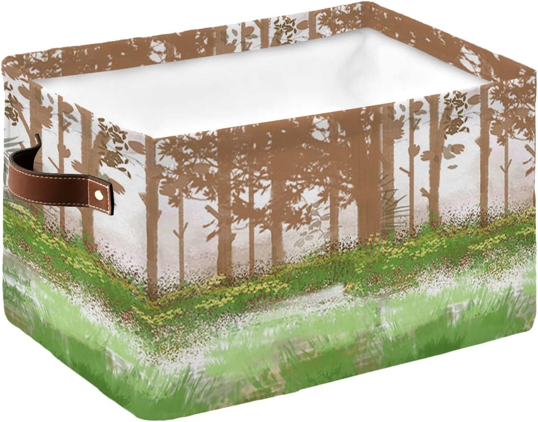 Amazon.com: Forest Storage Basket for Organizing Shelves, Collapsible ...