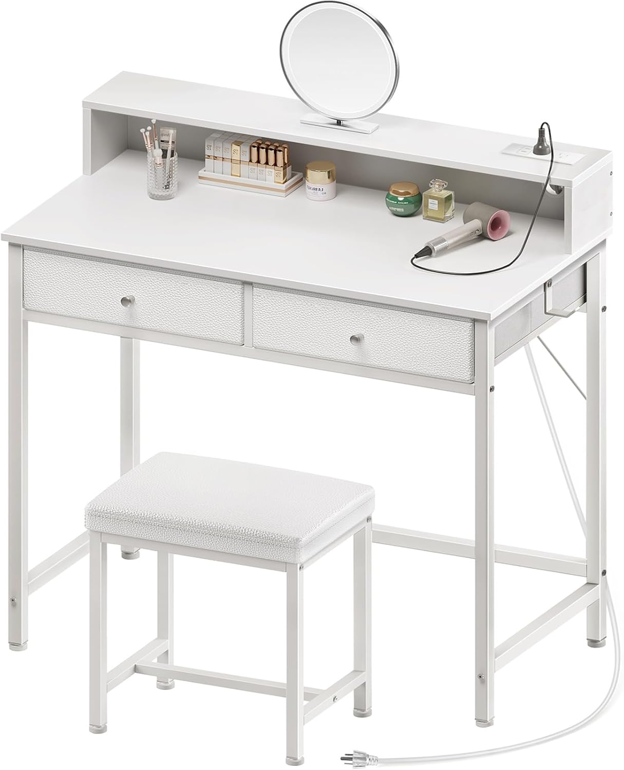 Amazon.com: Seventable Vanity Desk Without Mirror, Makeup Vanity with ...