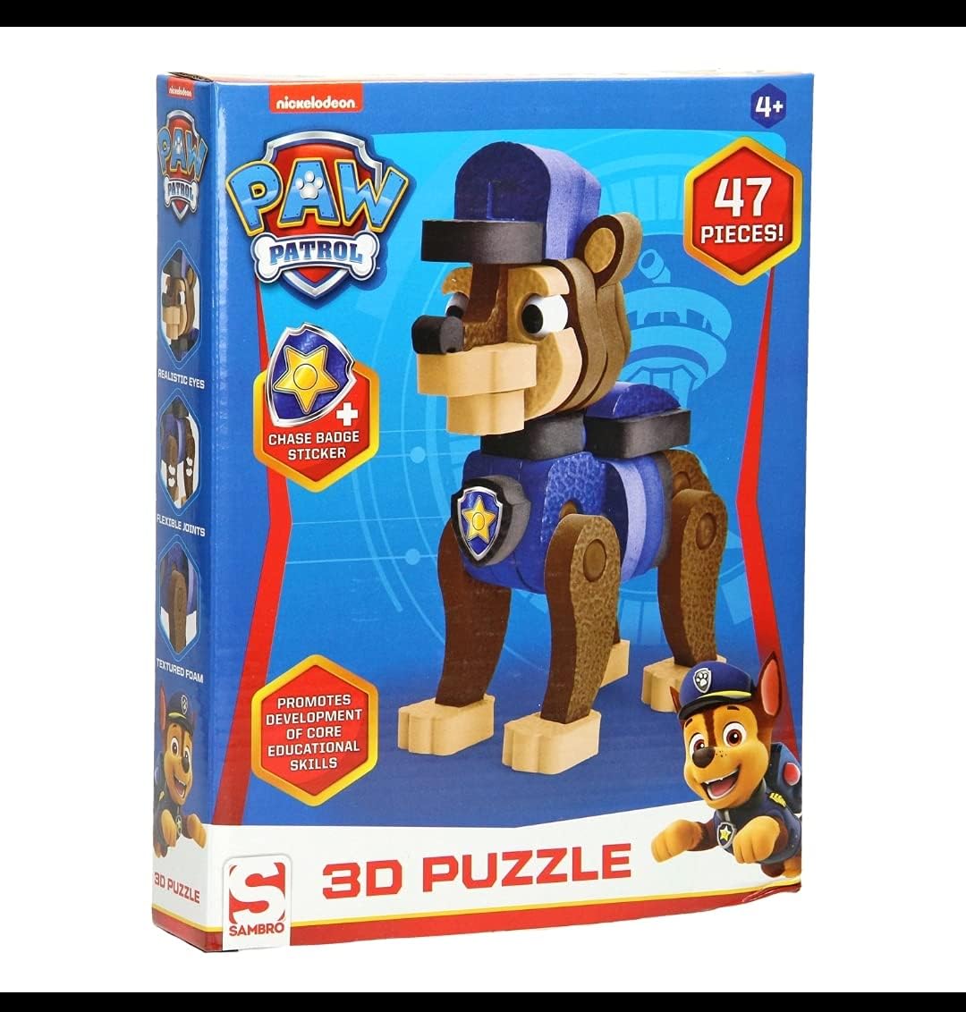 Paw Patrol 3D Jigsaw Puzzle Chase Police Dog Educational Toy – BigaMart