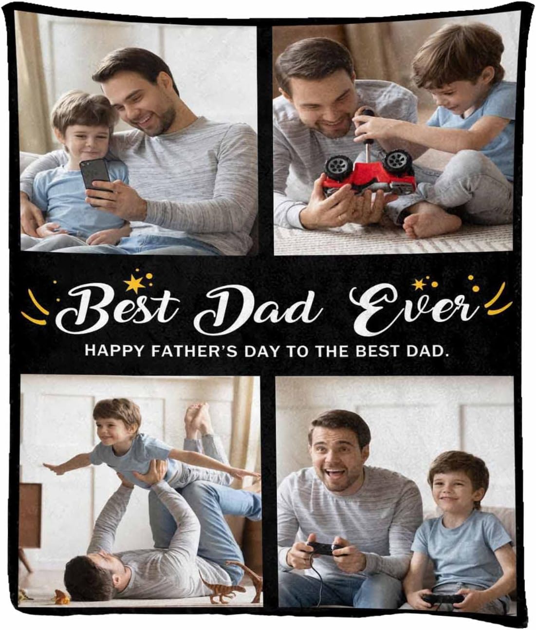 Amazon.com: Custom Blankets with Photos for Dad Father, Personalized ...