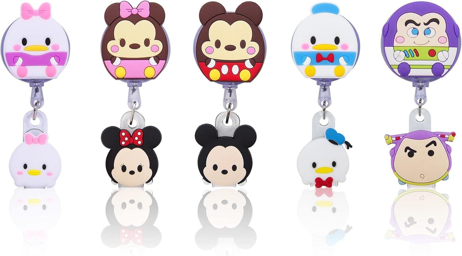 Amazon.com : 5 Pcs Retractable Badge Holders, Cartoon Cute Retractable ...