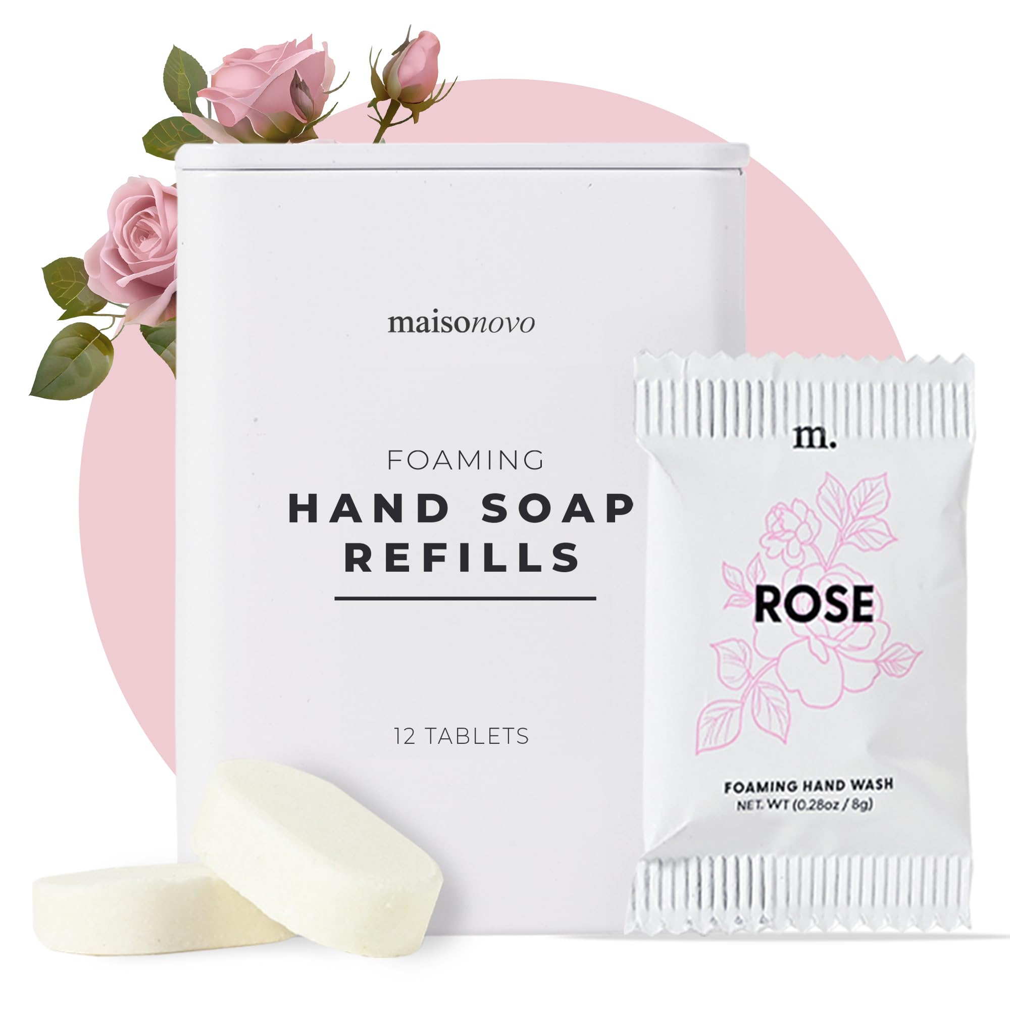 Snapklik.com : 12 Pack Rose Scent Foaming Hand Soap Tablets
