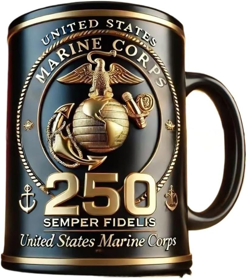 Amazon.com | Anhuastar marine corps 250th anniversary coffee mug ...