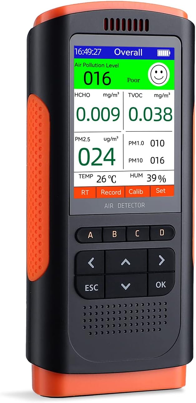 INKBIRD Air Quality Monitor Upgraded Portable Air Detector Meter Air ...