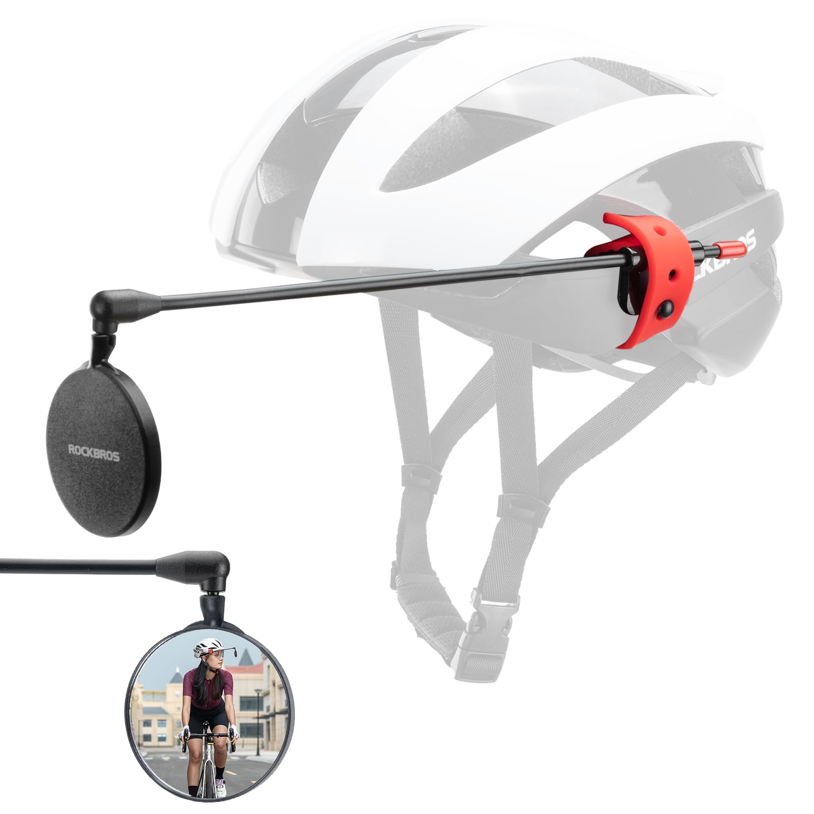 Amazon.com: ROCKBROS Bike Helmet Mirror 5.5cm HD Mirror, Flexible Frame ...