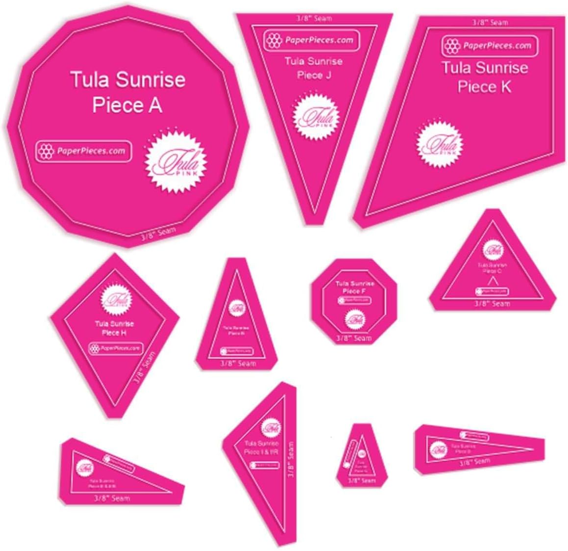 Amazon.com: Tula Pink Tula's Bloomers Acrylic Fabric Cutting Template ...