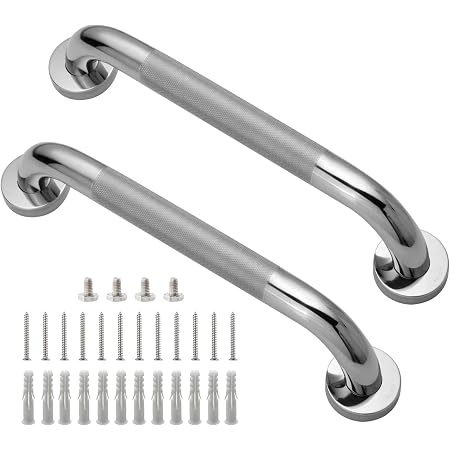 Amazon.com: 2 Pack Shower Grab Bar, Stainless Steel Bathroom Grab Bar ...