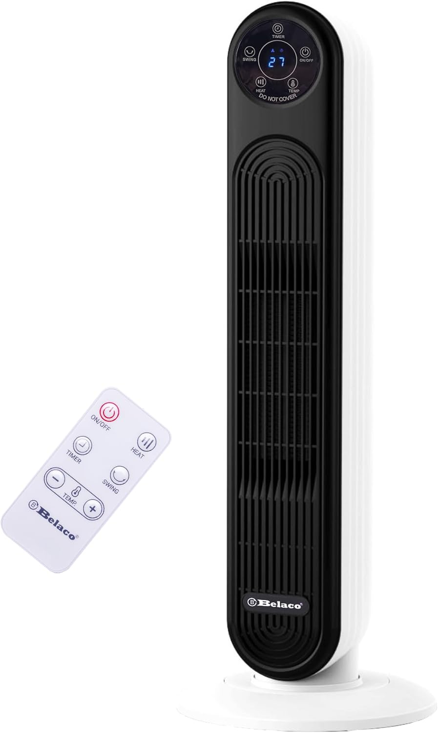 Belaco 2000W PTC Ceramic Tower Heater with Remote Control, Digital ...