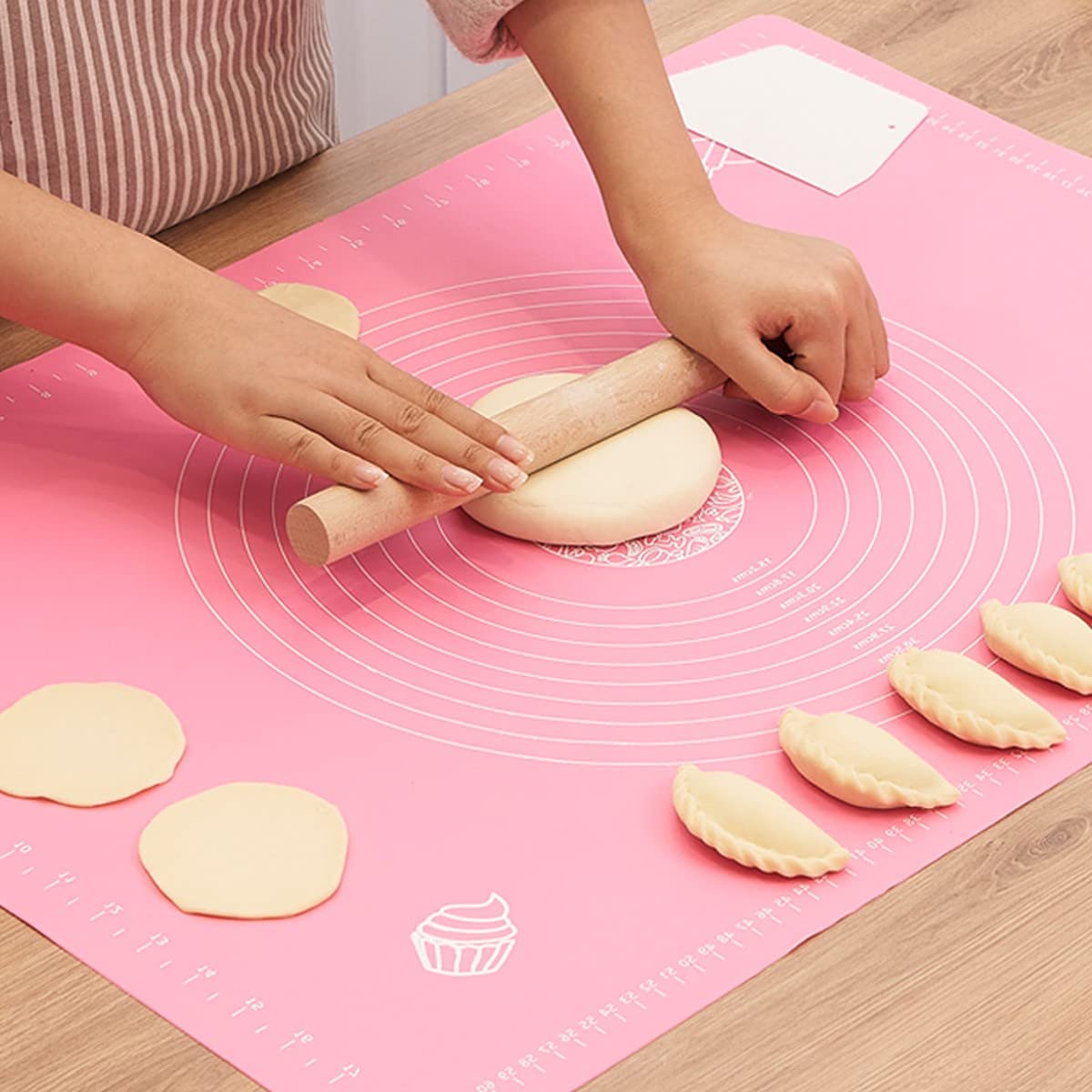 Buy Wolpin Silicone Baking Mat for Pastry & Dough | Non-Stick Rolling ...