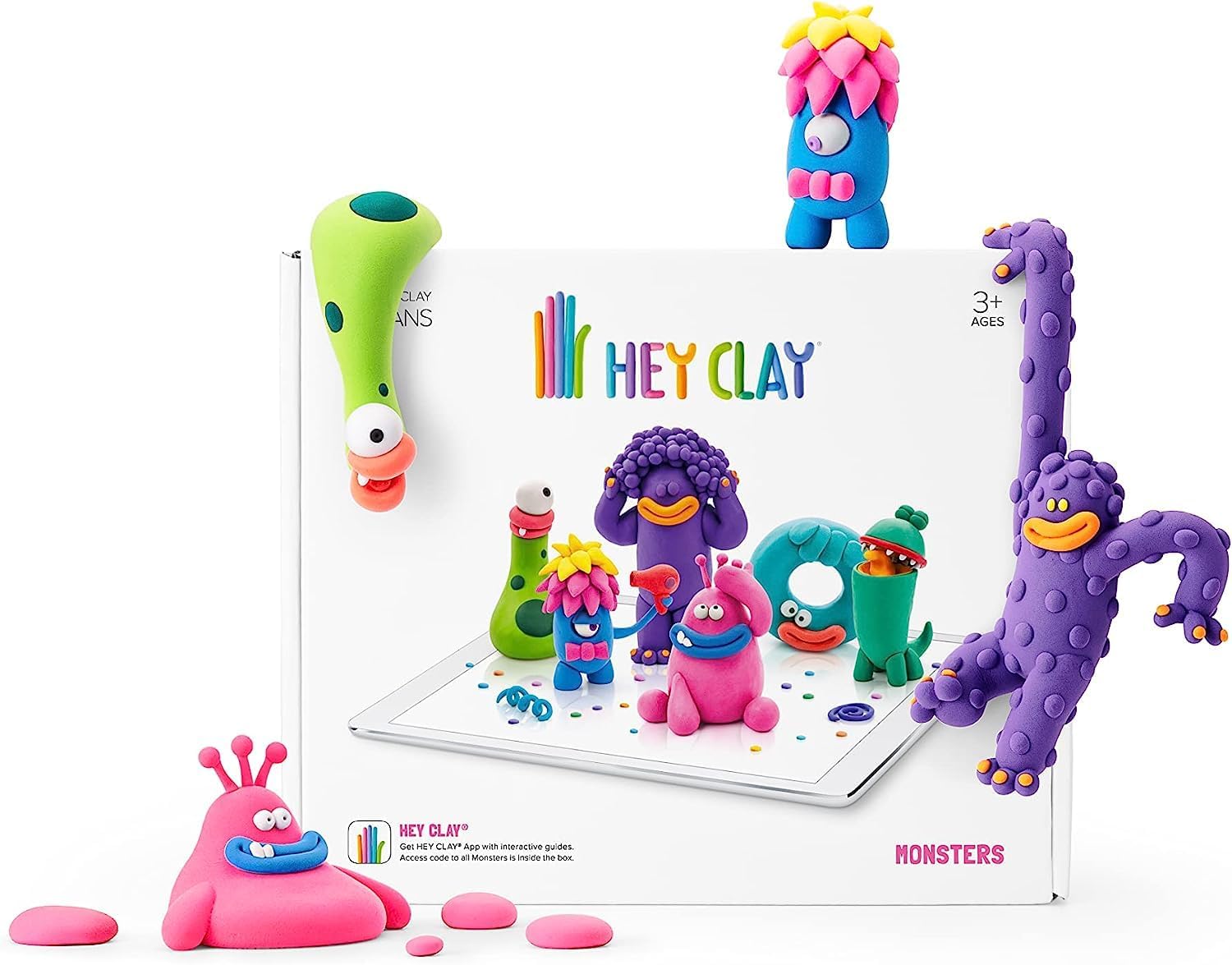 Hey Clay Monsters Set - Colourful Modeling for Kids and Adults - Air ...