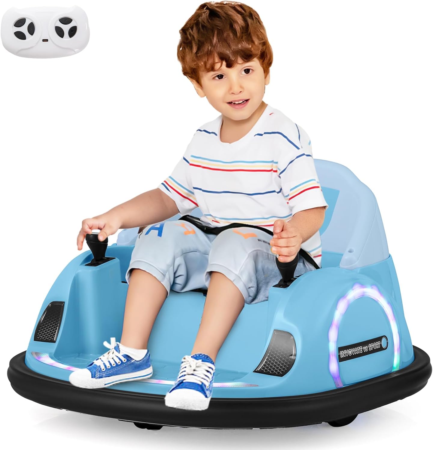 Amazon.com: Costzon Bumper Car, 12V Electric Kids Ride on Bumping Car w ...