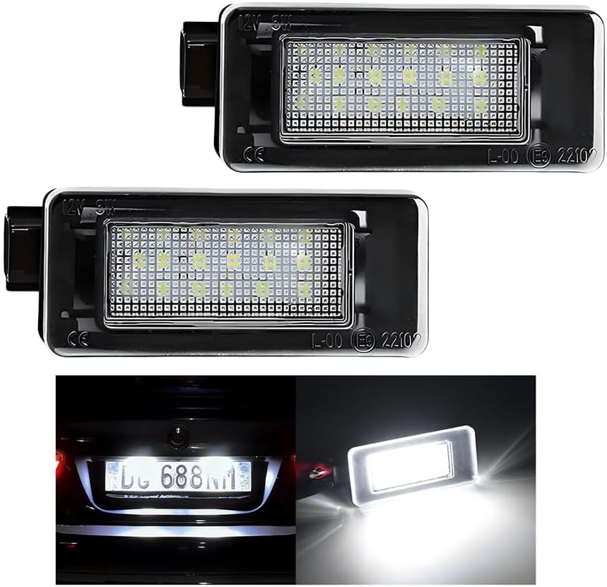 Amazon.com: FALVFUN 1 Pair Car LED License Plate Light, High Bright ...