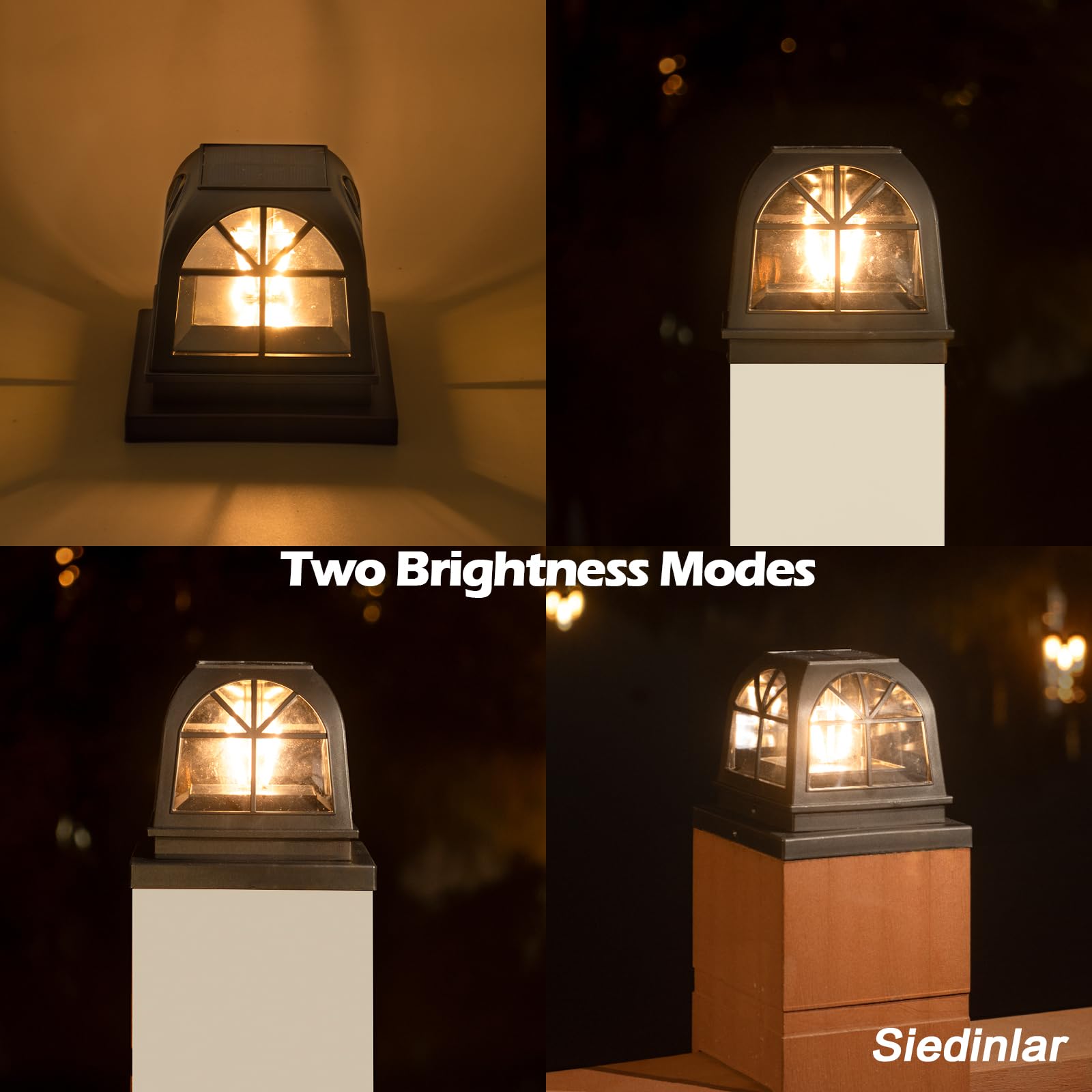 Snapklik.com : SIEDiNLAR Solar Post Lights Outdoor Deck Fence Post Cap ...