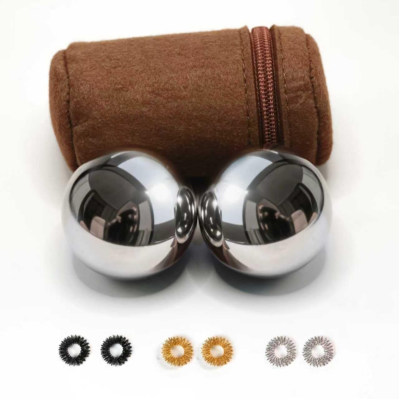 Amazon.com: Roadtofree 1.5-inch Stainless Steel Chiming Baoding Balls ...