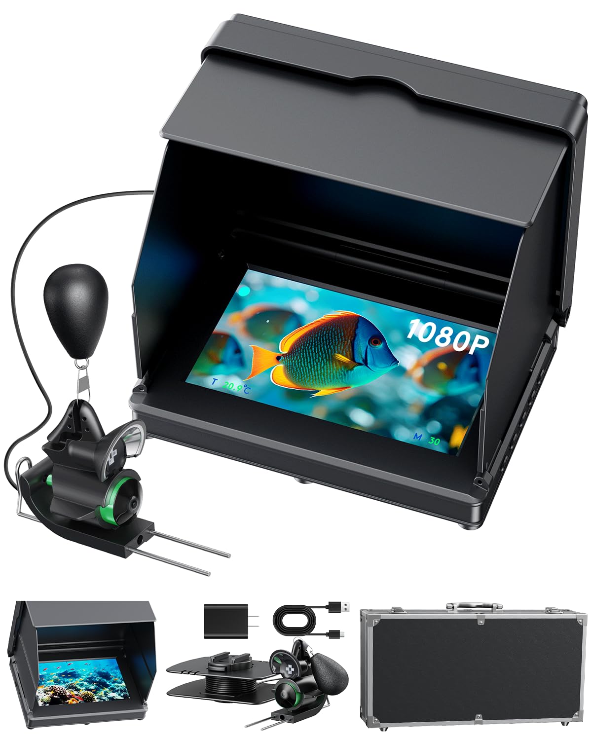 Amazon.com: Fourq Underwater Fishing Camera,Fishing Camera Ice, 5inch ...