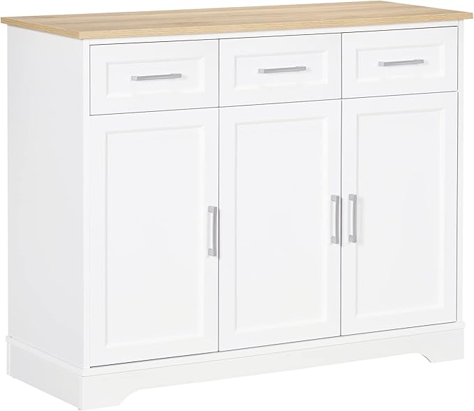 Amazon.com - HOMCOM Sideboard Buffet Cabinet with 3 Storage Drawers ...