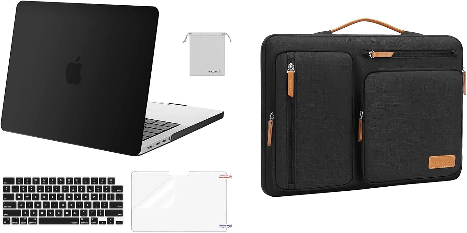 Amazon.com: MOSISO Compatible with MacBook Pro 14 inch Case 2024-2021 ...