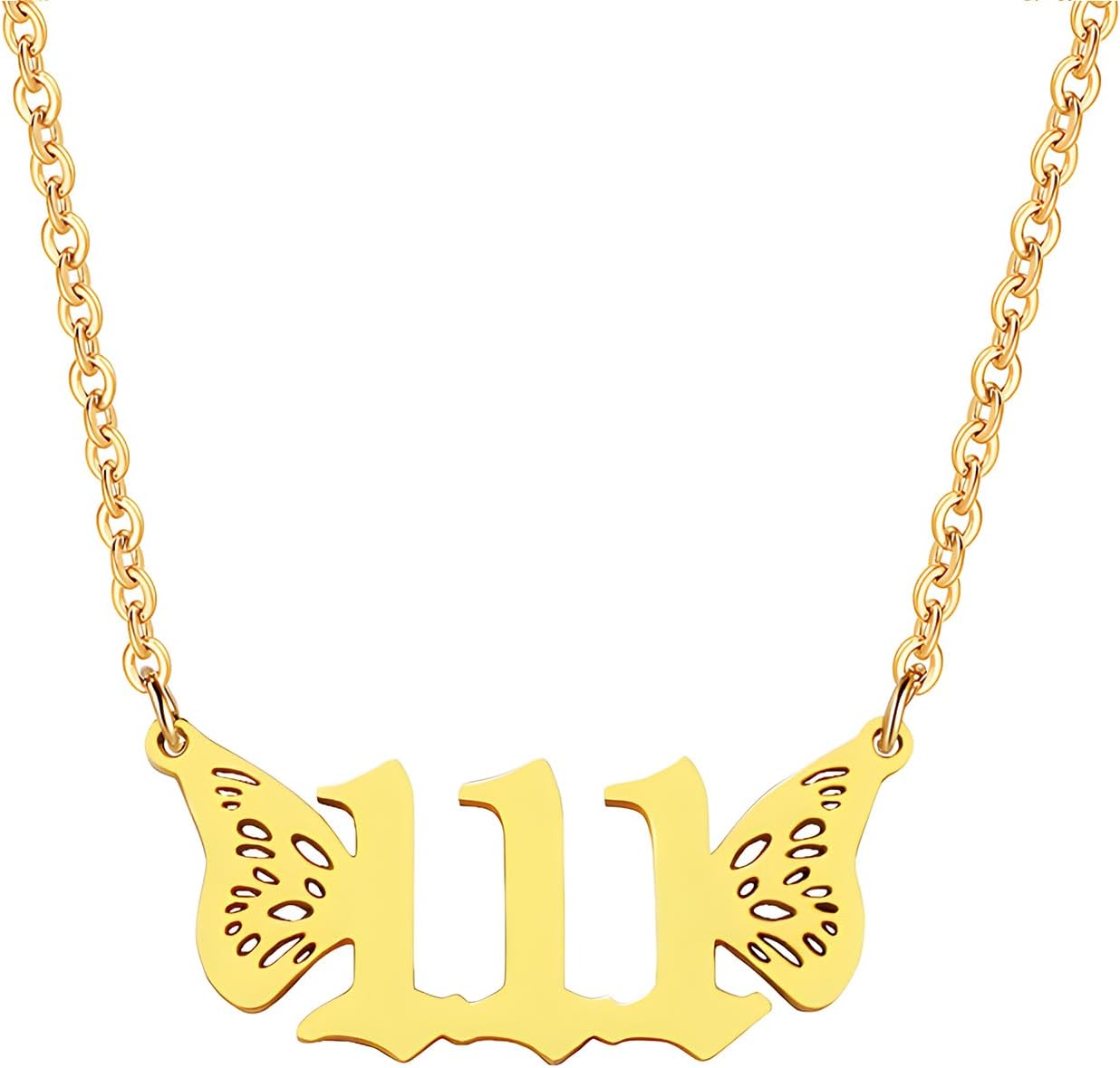 Amazon.com: Angel Number Necklace For Women, 18K Gold Plated ...