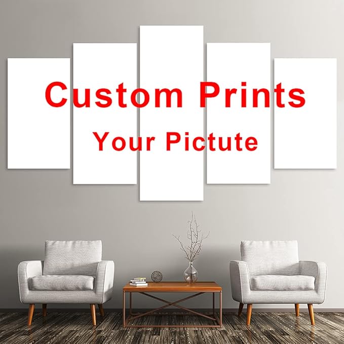 Amazon.com: Custom Canvas Prints - Personalized 5 Piece Wall Art ...