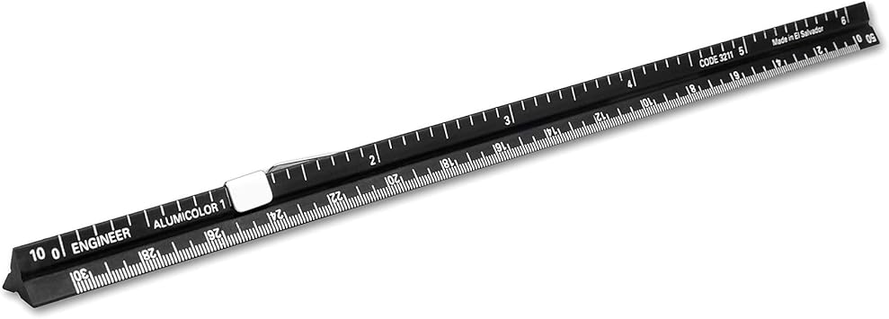 Amazon.com: Alumicolor Aluminum Engineer Pocket Scale With Clip, 6IN ...