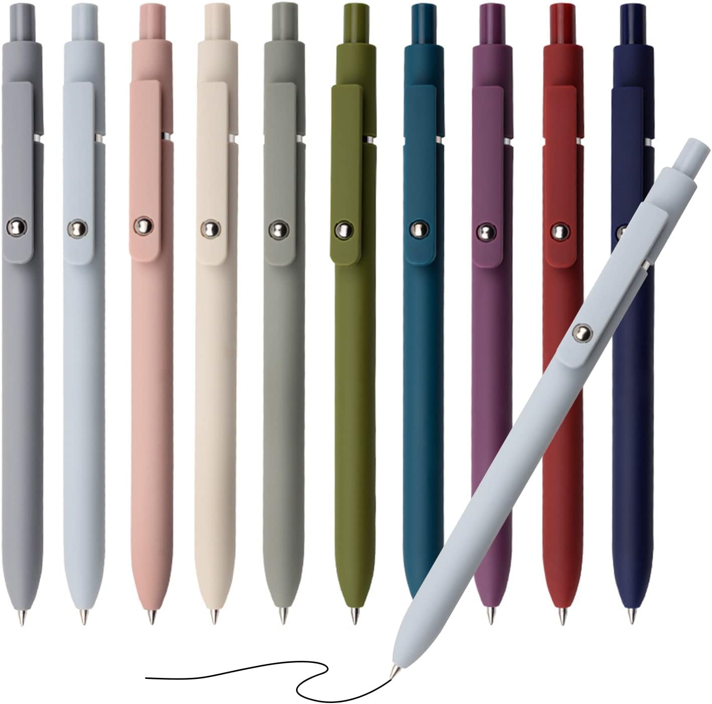 CIOUYAOS 10PCS Cute Black Gel Pens, 0.5mm Retractable Office Pens ...