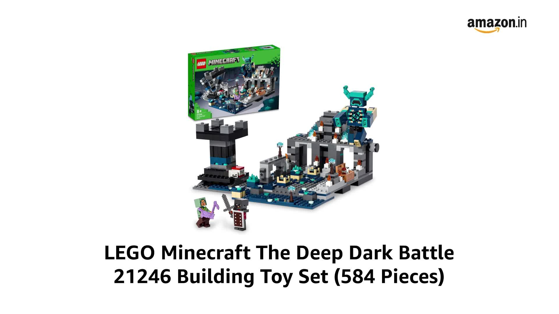 Watch LEGO Minecraft The Deep Dark Battle 21246 Building Toy Set ﹙584 ...