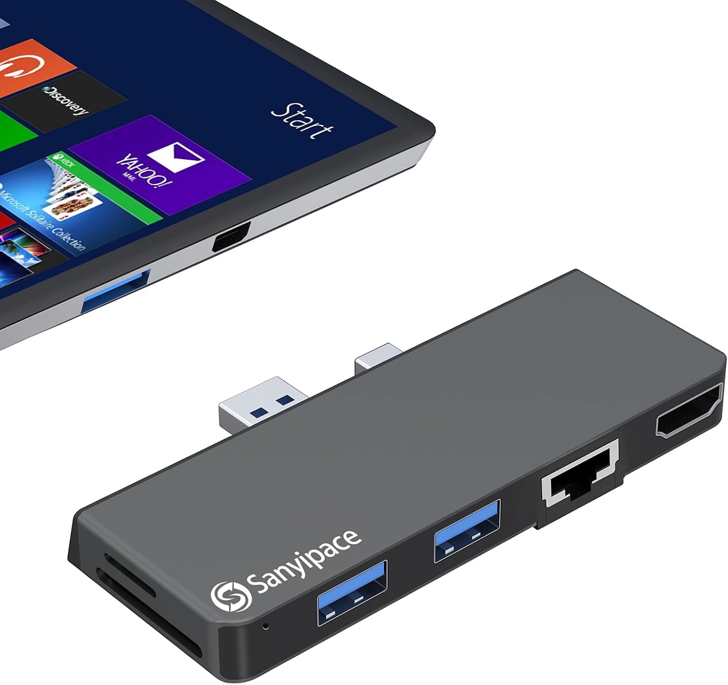 Ethernet Adapter for Surface Pro 6/5/4, Dock Station Hub for Microsoft ...