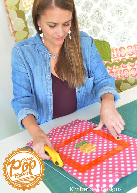 Kimberbell Orange Pop Quilting Rulers - Square, Set of 4: Easy ...