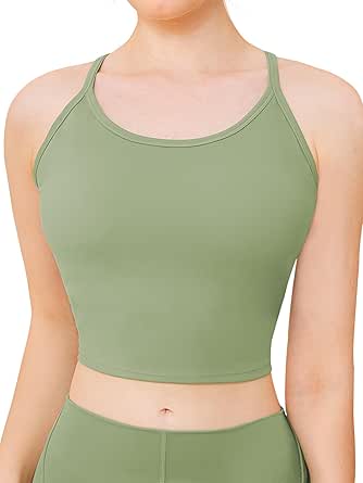 Chilylori Racerback Sports Bras for Women Molded Cup Sports Bra with ...