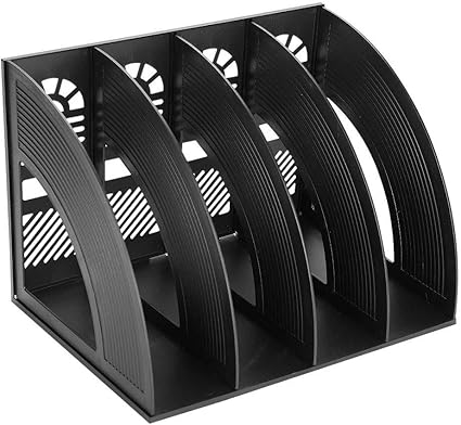 Desk File Organiser, KXF 4 Sections Sturdy Desktop Plastic Magazine ...