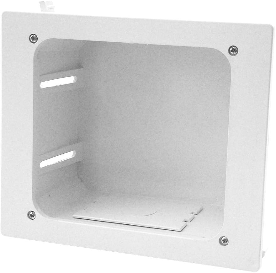 Amazon.com: Construct Pro In-wall Recessed Entertainment Box, White ...
