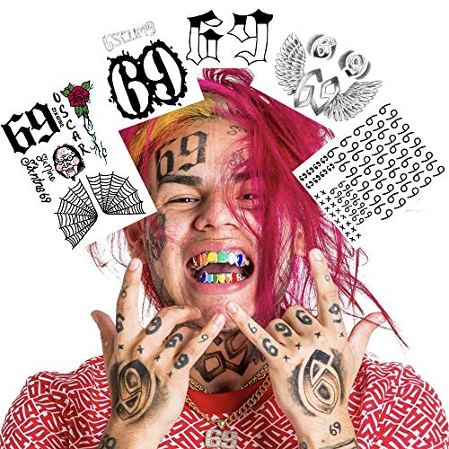 Tekashi 6Ix9Ine Tattoo Set | 69 tattoos Temporary Tattoos | - Want It All