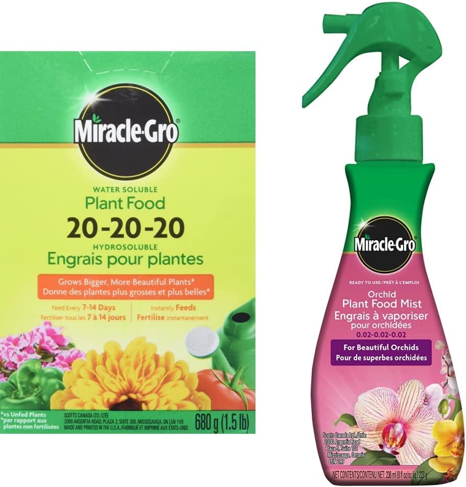 Miracle-Gro Water Soluble Plant Food 20-20-20 Green + Miracle-Gro ...
