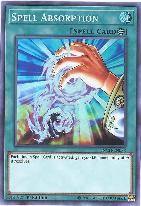 Amazon.com: Yu-Gi-Oh! - Spell Absorption - INCH-EN053 - Super Rare ...
