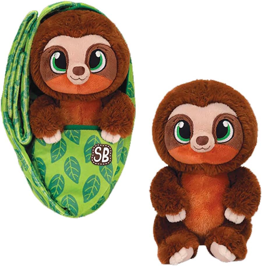 Amazon.com: Fiesta Toy Sloth Swaddle Babies Stuffed Animal Keepsake and ...