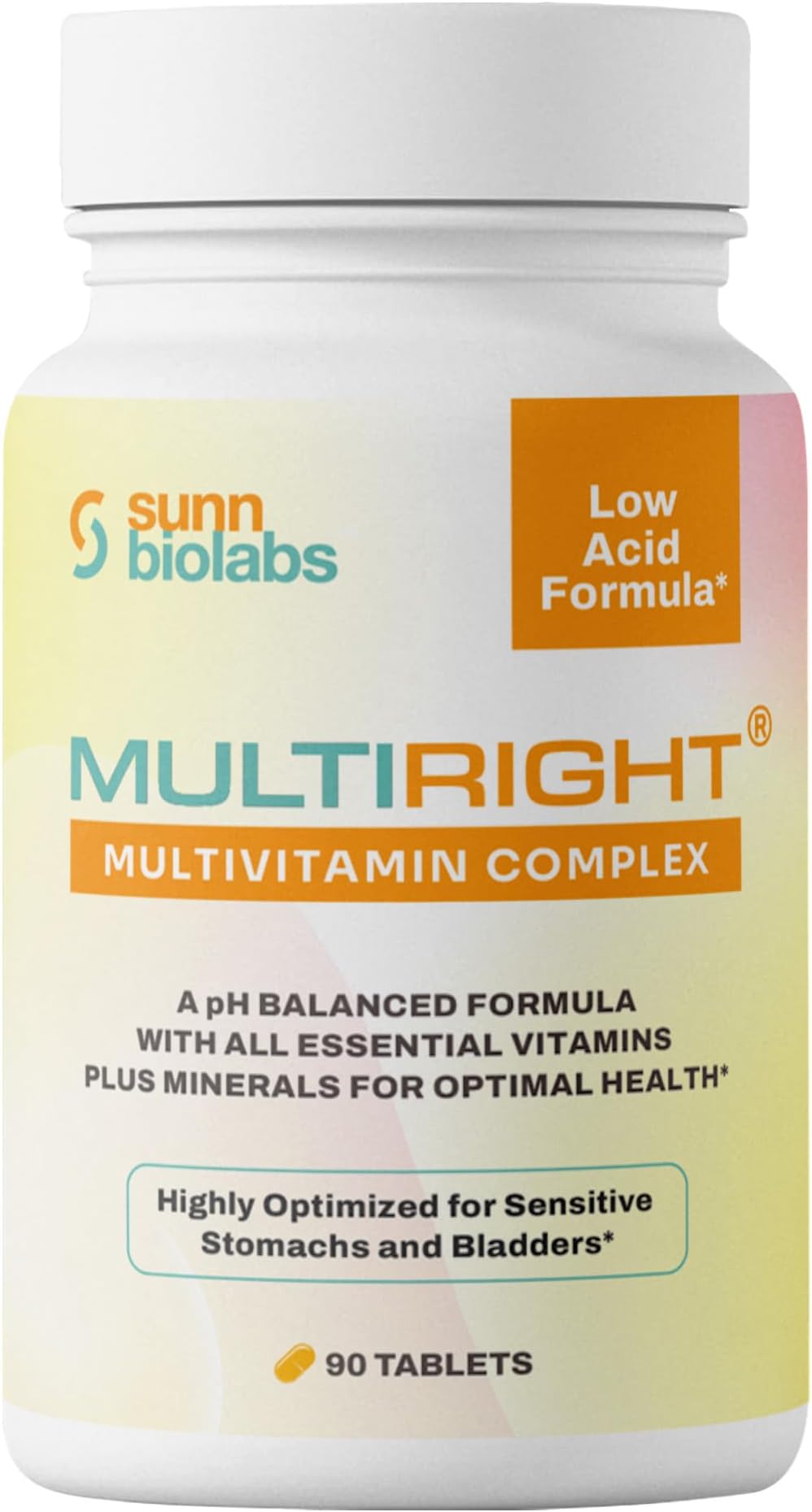 Amazon.com: MULTIRIGHT | LOW ACID MULTIVITAMIN for Sensitive Stomachs ...