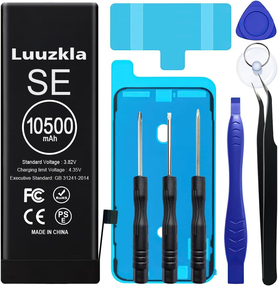 Amazon.com: GUPFIX Battery for iPhone SE2020, 2250mAh High Capacity Li-Polymer Rechargeable ...