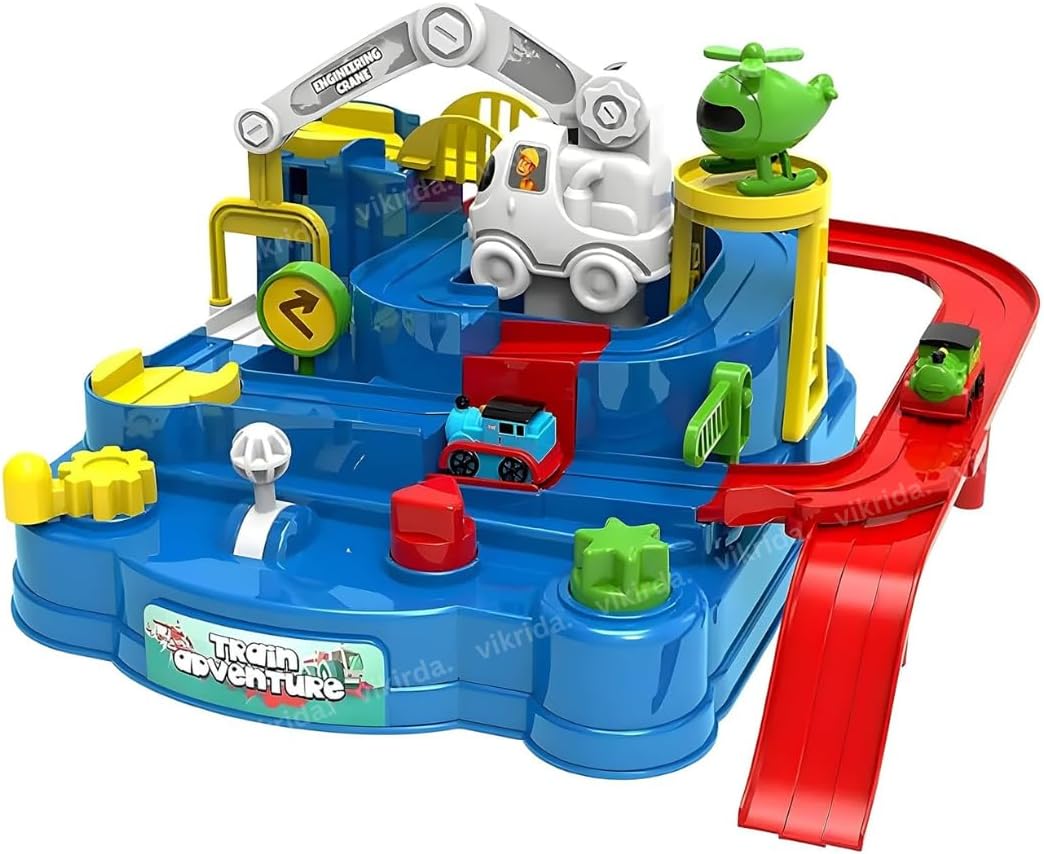 Buy Webby Classic Toy Train Set with Track - 31 Pieces Battery ...