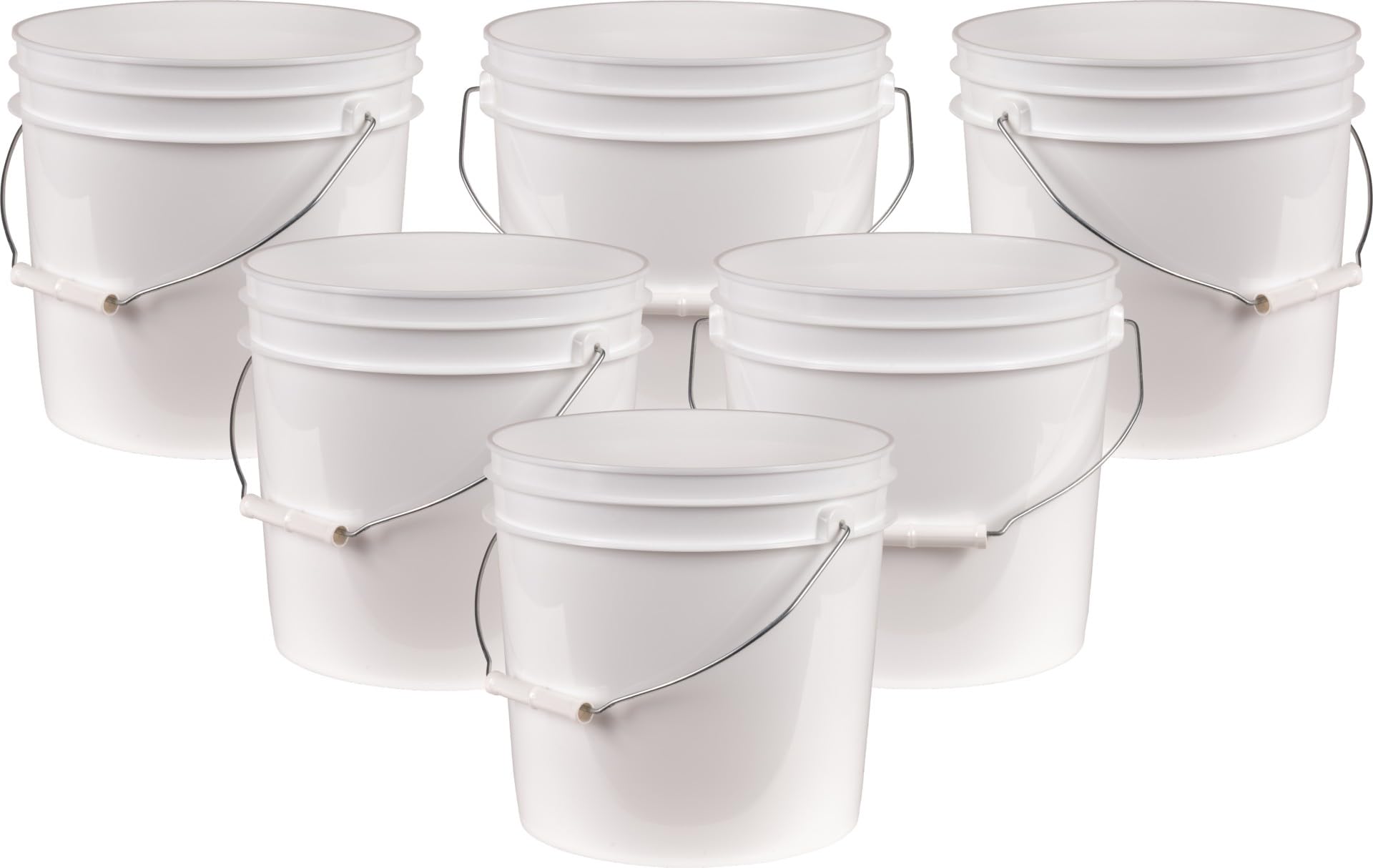 Amazon.com: ATERET 2 Gallon White Bucket Only - All Purpose Pails ...