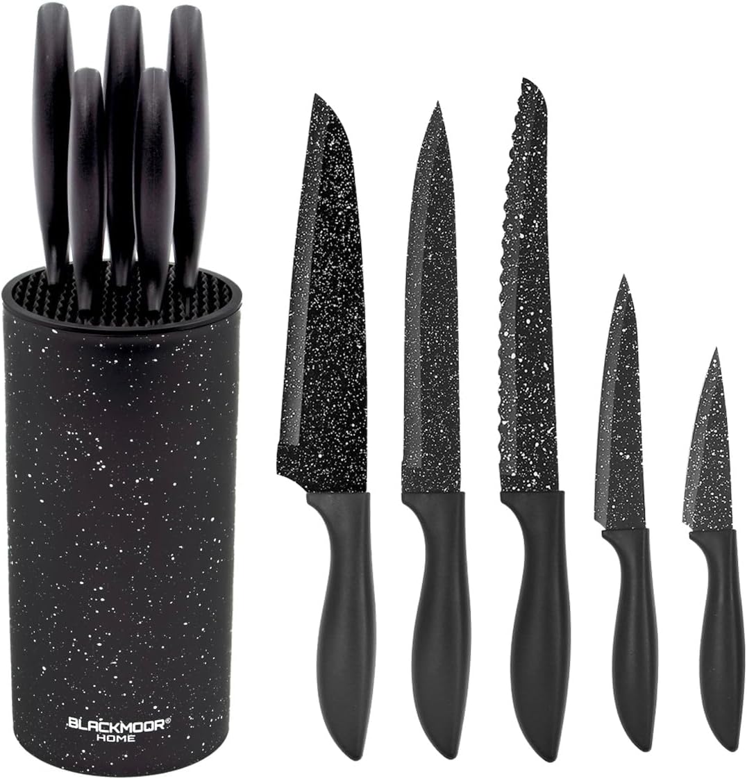 Blackmoor 66929 5-Piece Knife Set/Comes with Freestanding Storage Block ...