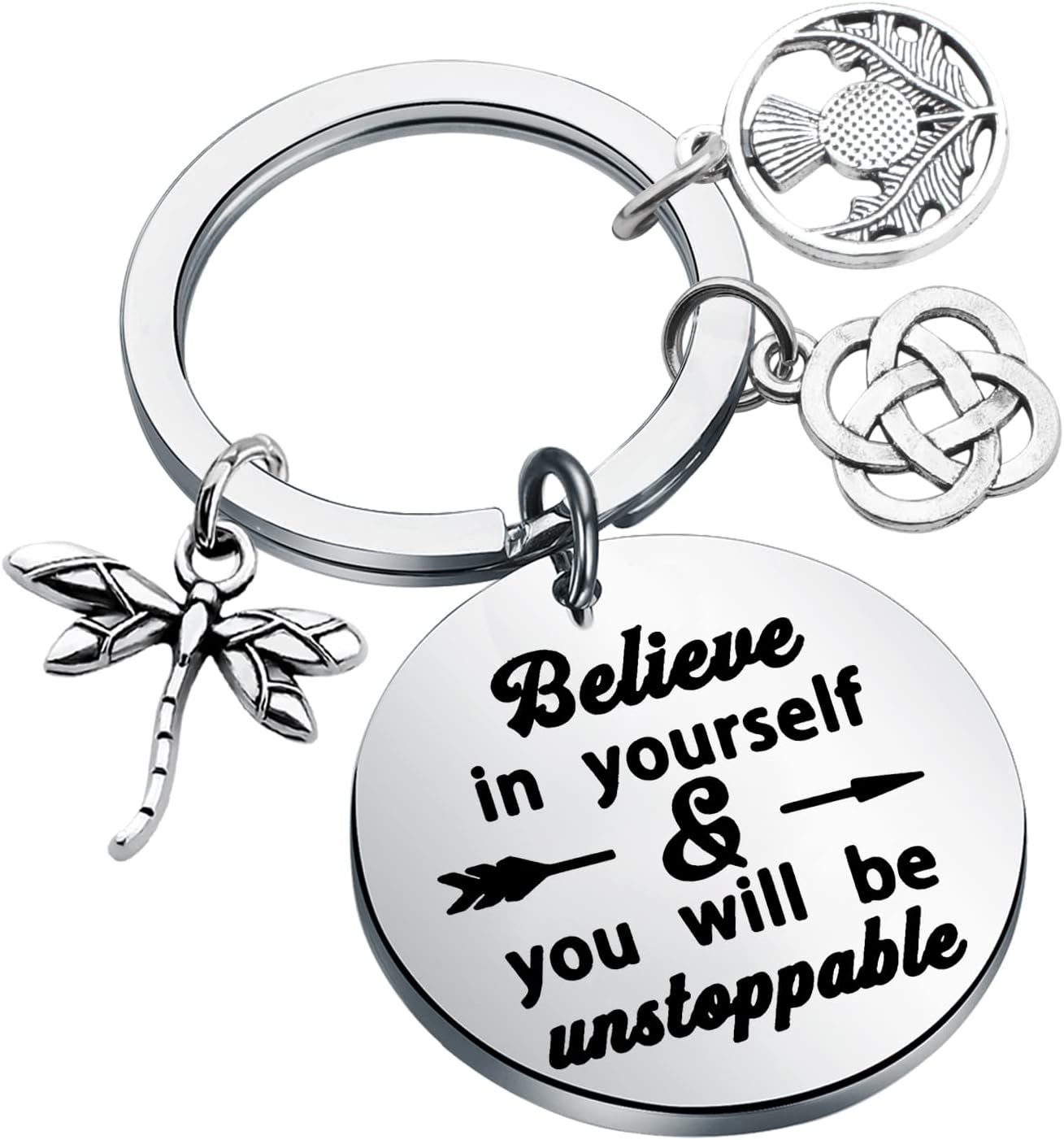 Amazon.com: BEKECH Sassenach Inspired Keychain Scottish Thistle Gift ...