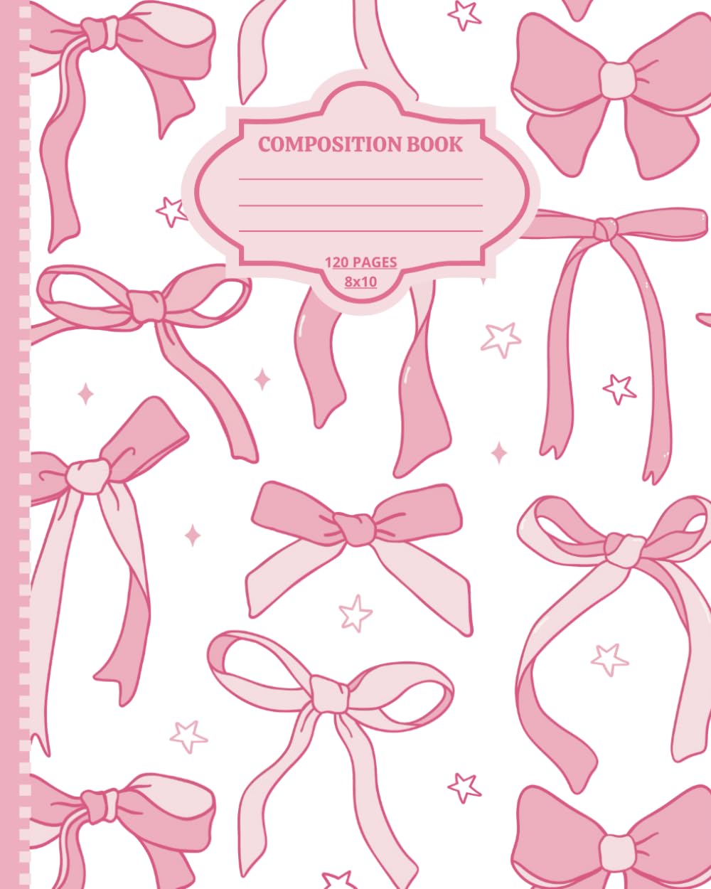 Amazon.com: Aesthetic Composition Notebook Girly cute Pink Bow Coquette ...