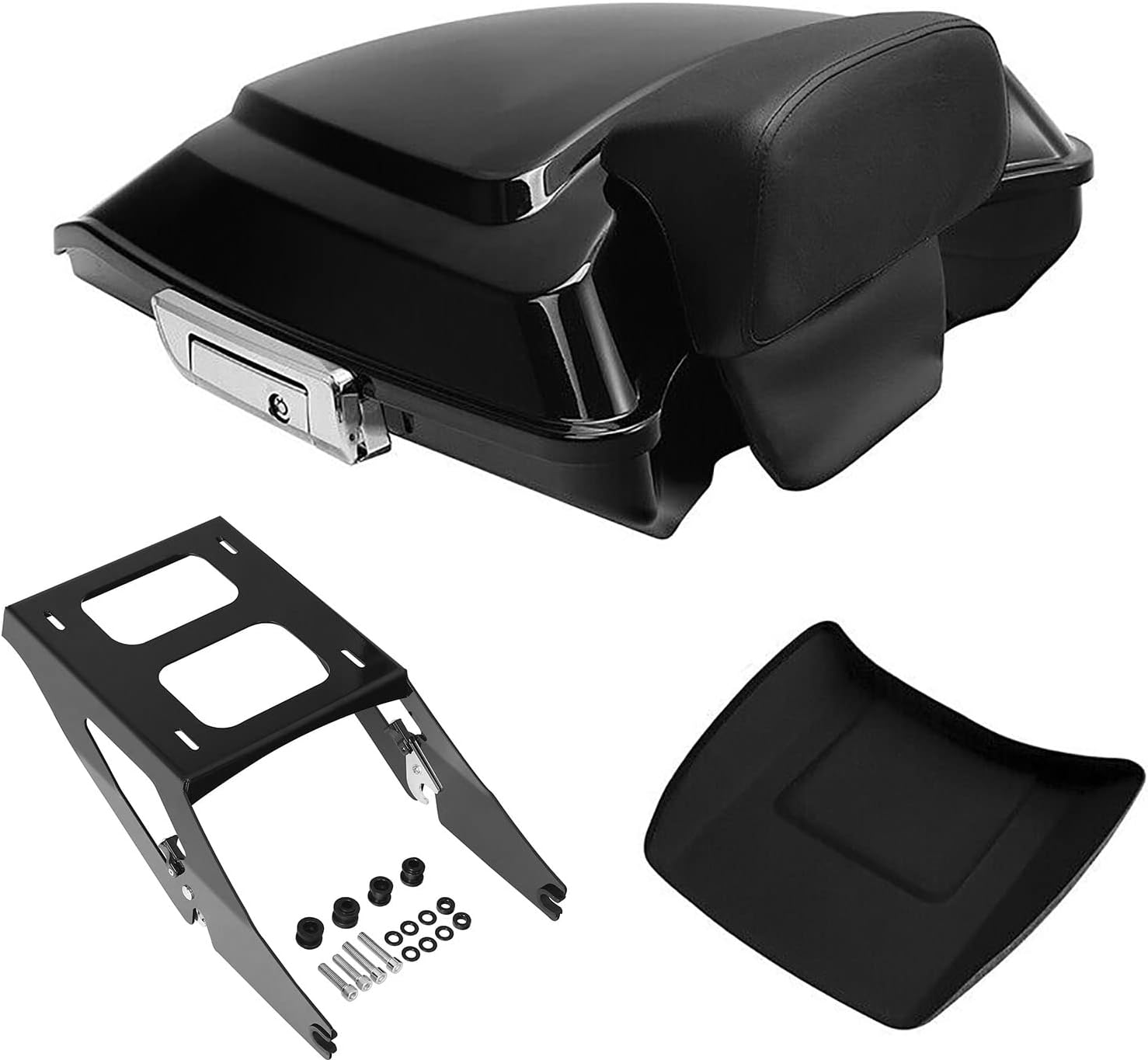 Amazon.com: TCMT 5.5" Razor Tour Pack Trunk Backrest Pad Mounting Rack ...