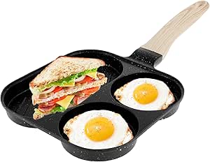 Amazon.com: Egg Frying Pan Nonstick, 3-In-1 Divided Grill Pan with Heat ...