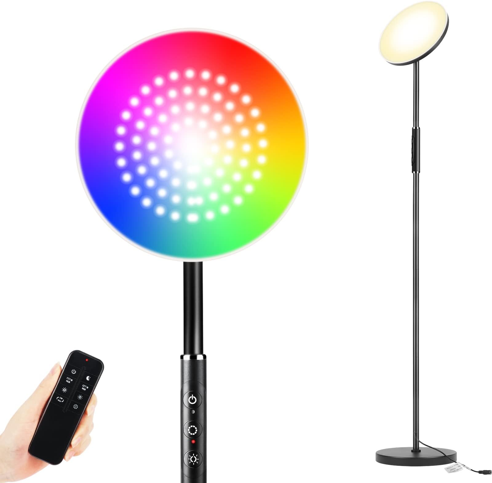 Hyskostar RGB Floor lamp,LED Floor Lamps for Living Room, Super Bright ...