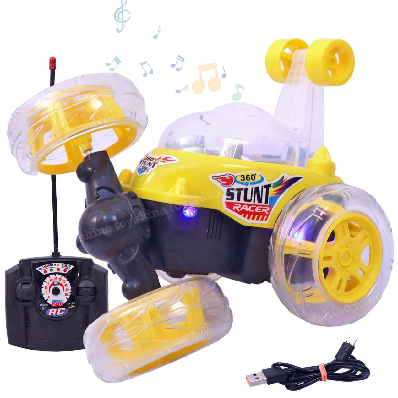 Toyshine Remote Control Stunt Car | RC Stunt Vehicle 360°Rotating ...