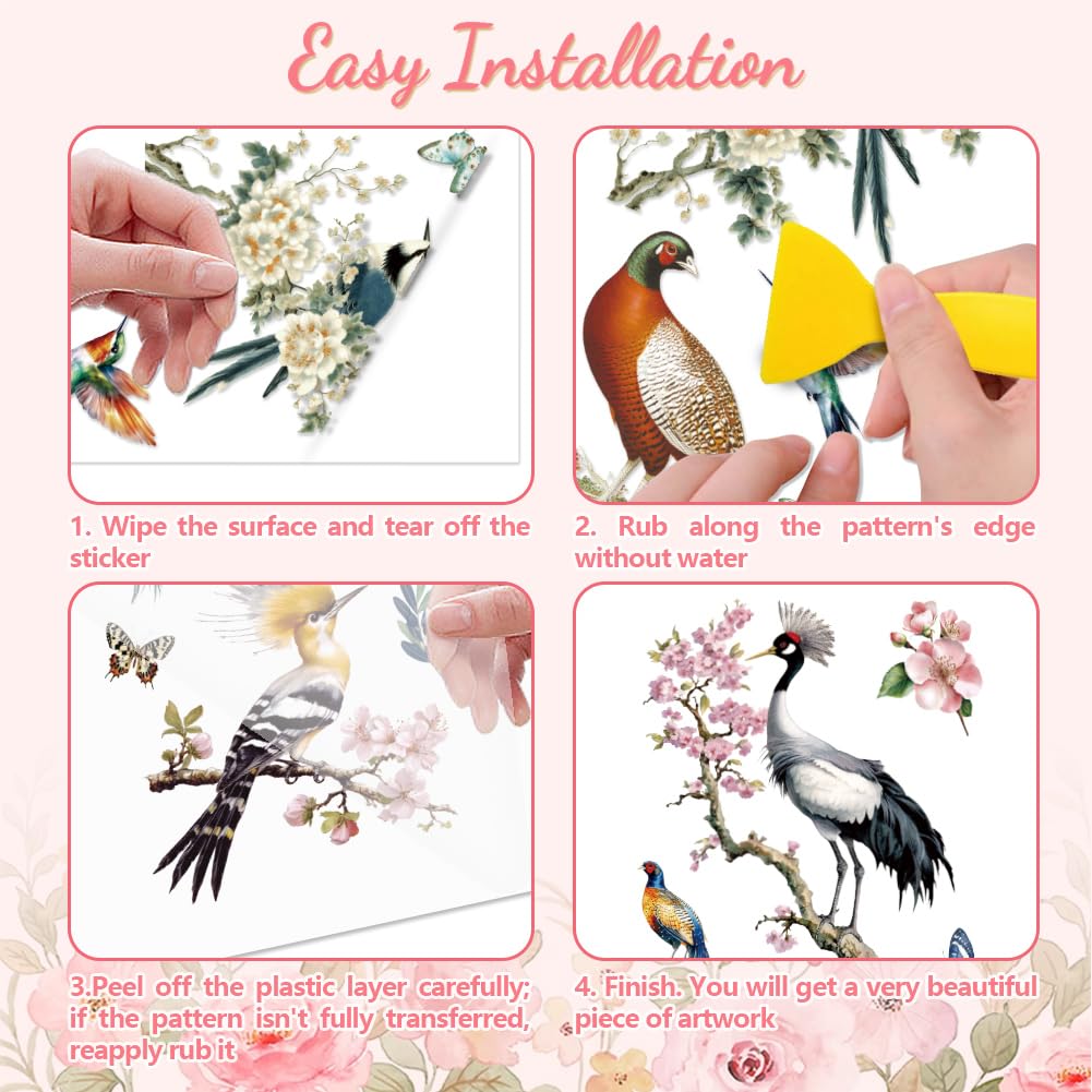 DTF Transfer For Wood Plastic Glass Peacoblue Christmas Cardinal Bird ...