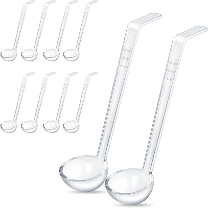 Amazon.com: 10 pieces 7 Inches 1 oz Clear Small Ladle Plastic Dressing ...